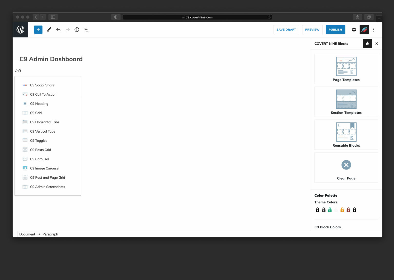 C9 Admin Dashboard Plugin | C9 WordPress Plugins + Themes